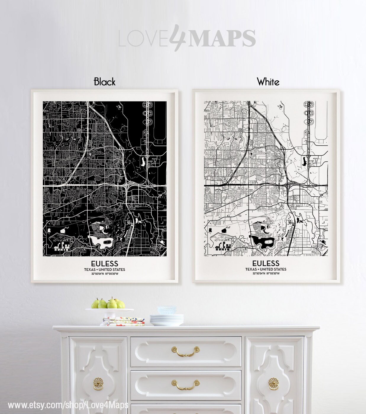 Euless Texas Map Euless City Print Euless Poster | Etsy