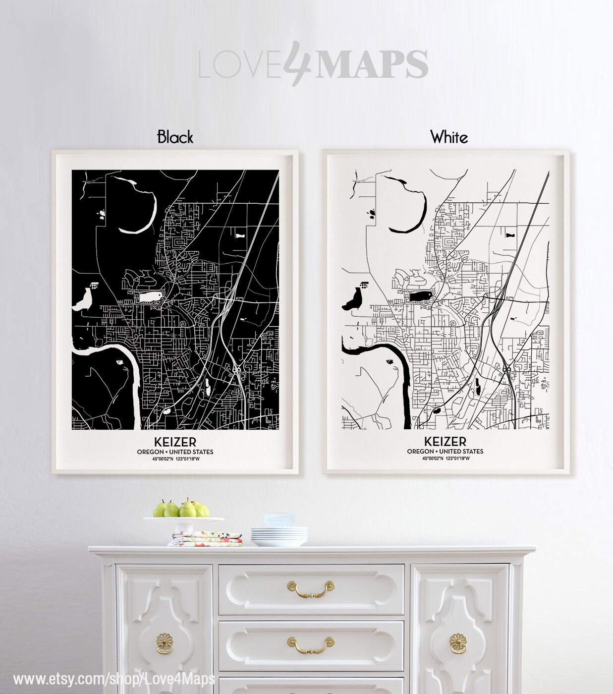 Keizer Oregon Map Keizer City Print Keizer Poster - Etsy