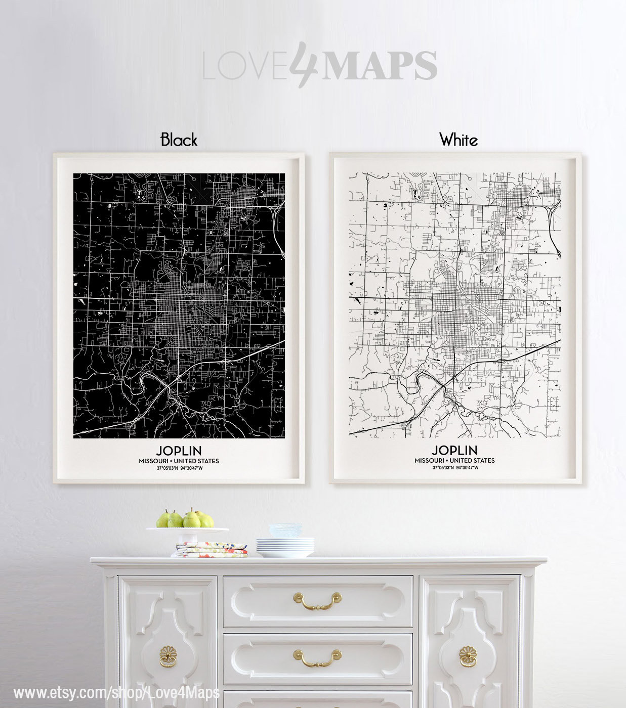 Joplin Missouri Map Joplin City Print Joplin Poster | Etsy