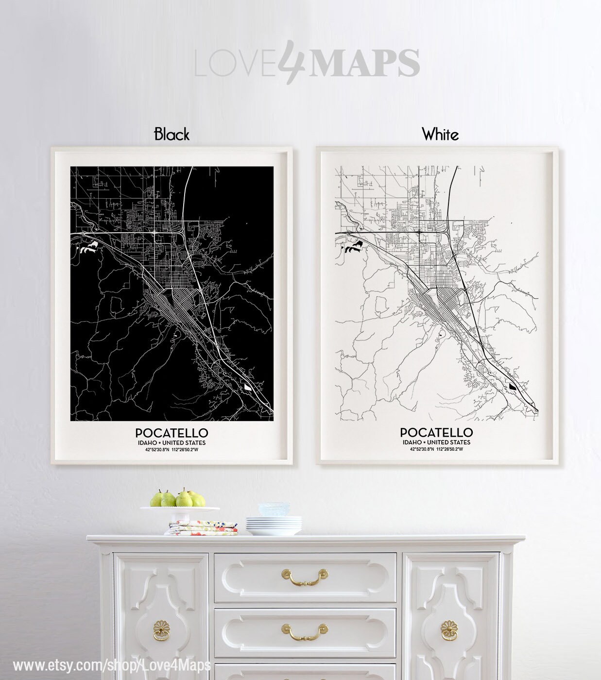 Pocatello Idaho Map Pocatello City Print Pocatello Poster | Etsy
