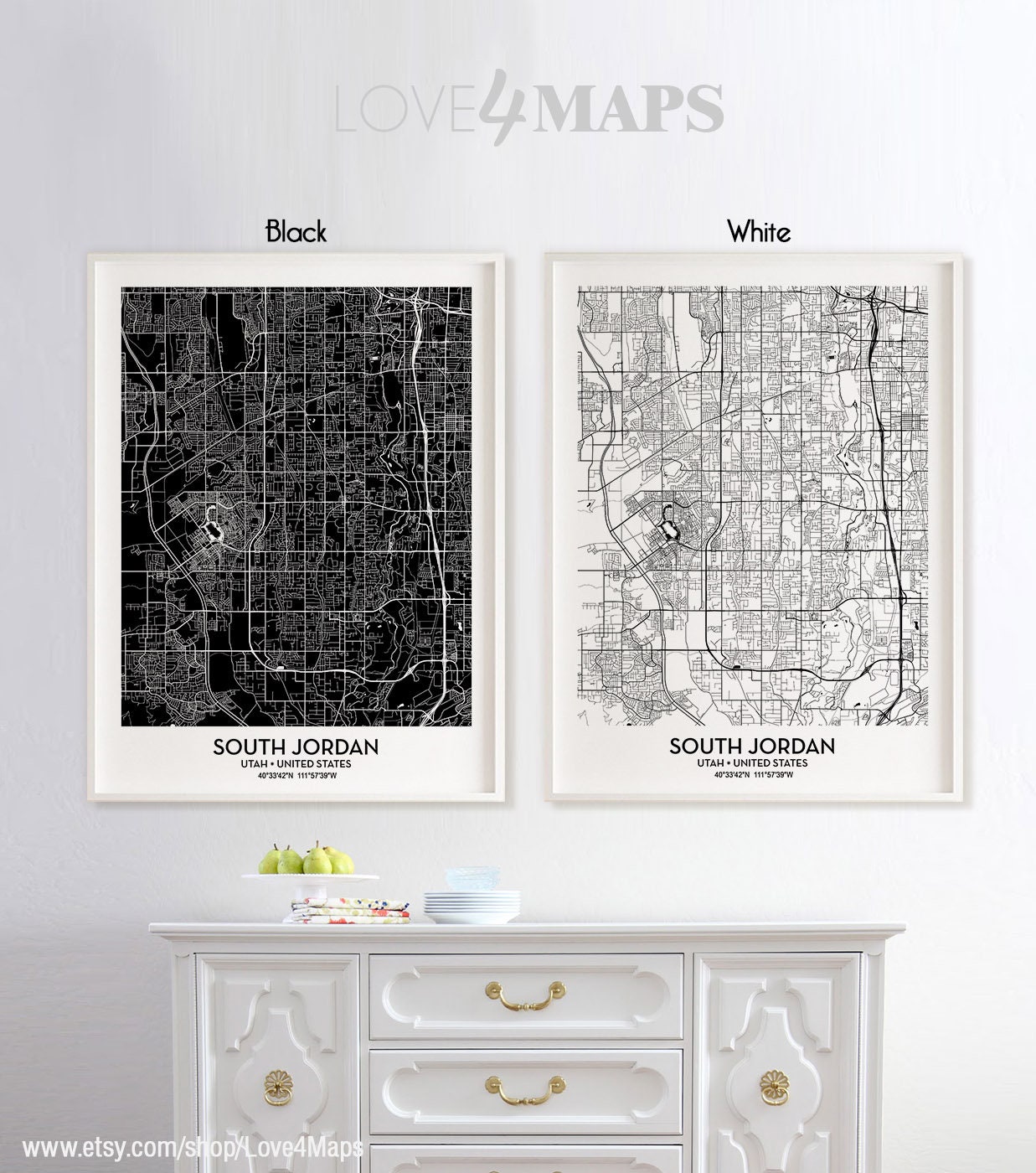 South Jordan Utah Map South Jordan City Print South Jordan | Etsy