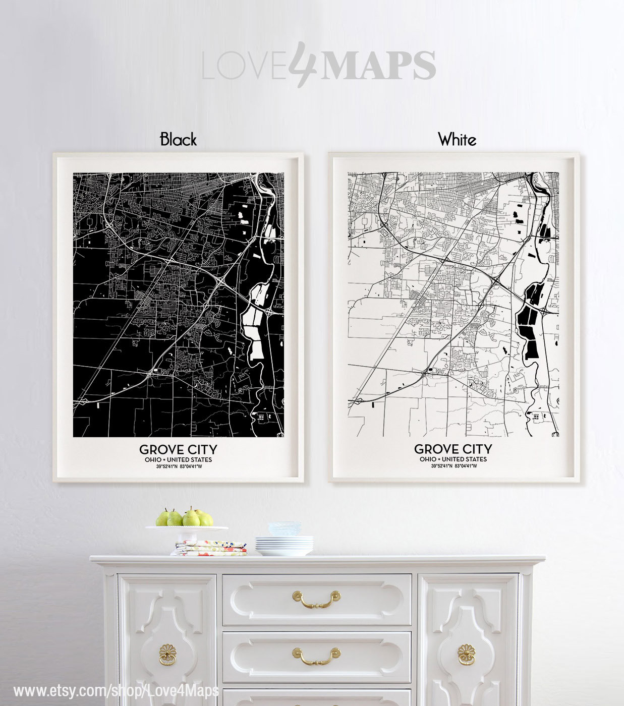 Grove City Ohio Map Grove City City Print Grove City Poster | Etsy