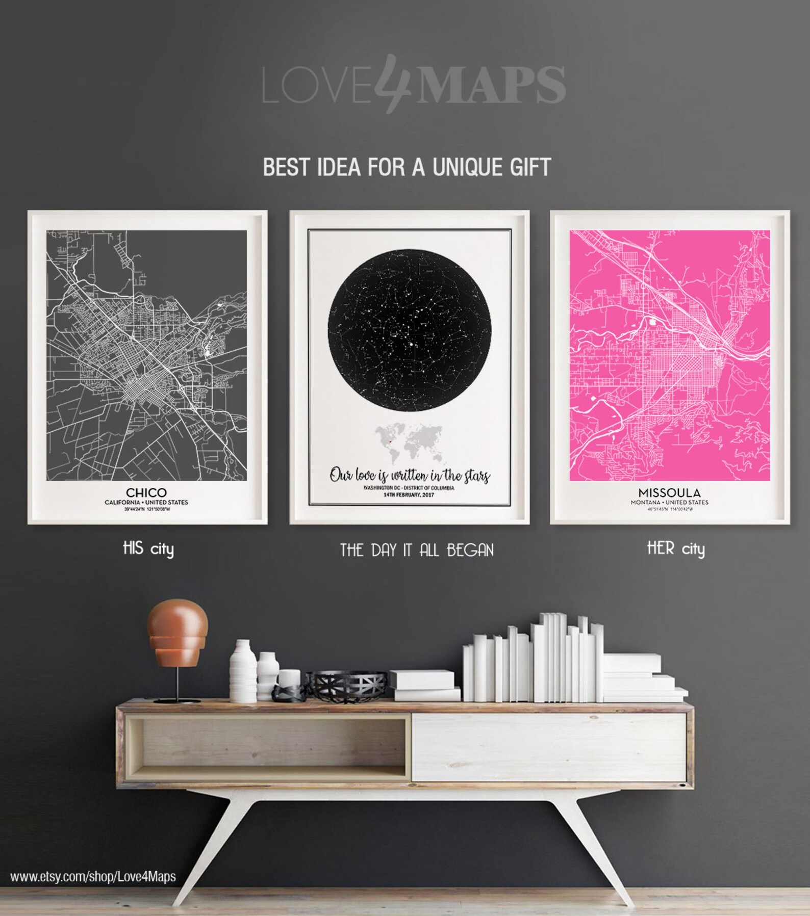 Chico California Map Chico City Print Poster Personalized | Etsy