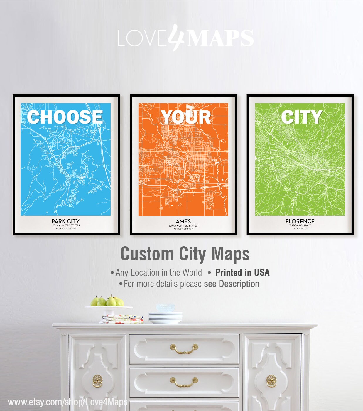 Ames Iowa Map Ames City Print Ames Poster Personalized - Etsy