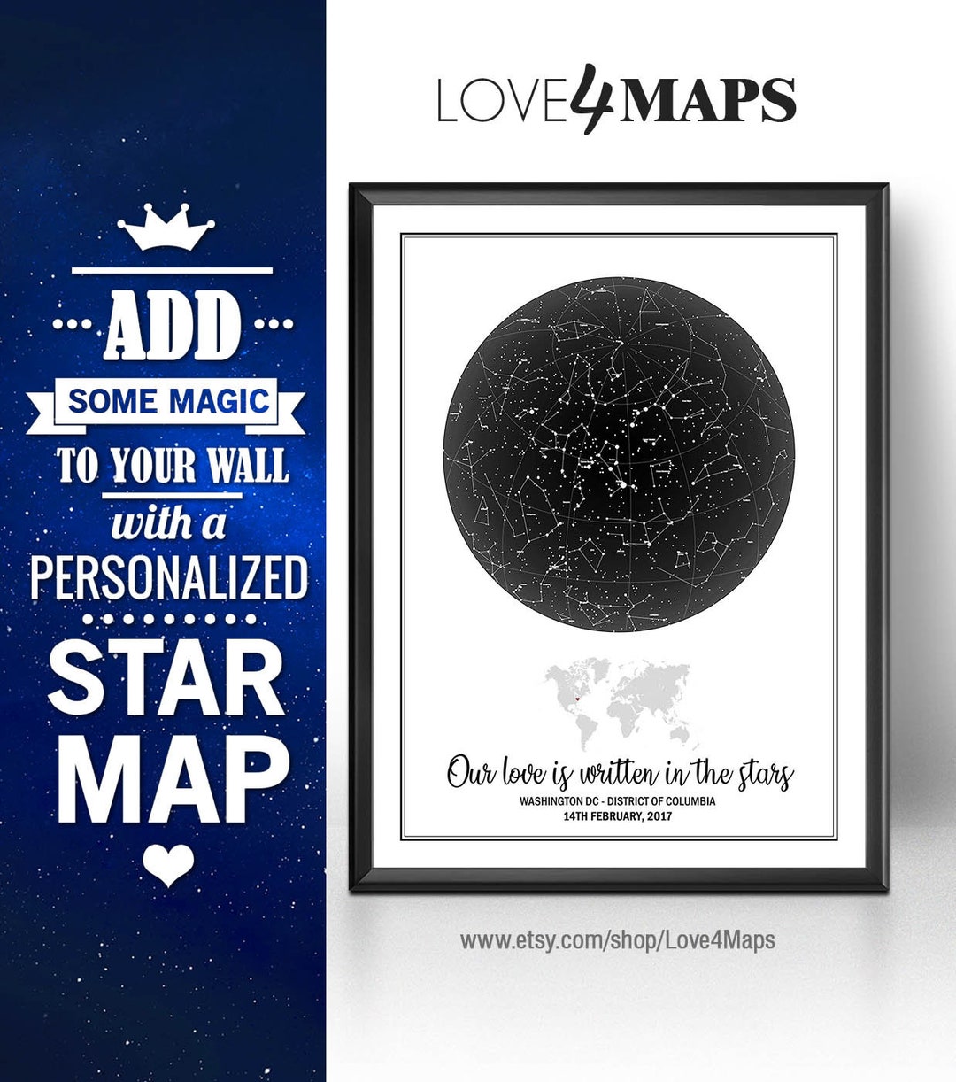 Custom Sky Map Custom Sky Print Custom Night Sky Print - Etsy