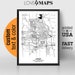Ames Iowa Map, Ames City Print, Ames Poster, Personalized Wedding Map ...