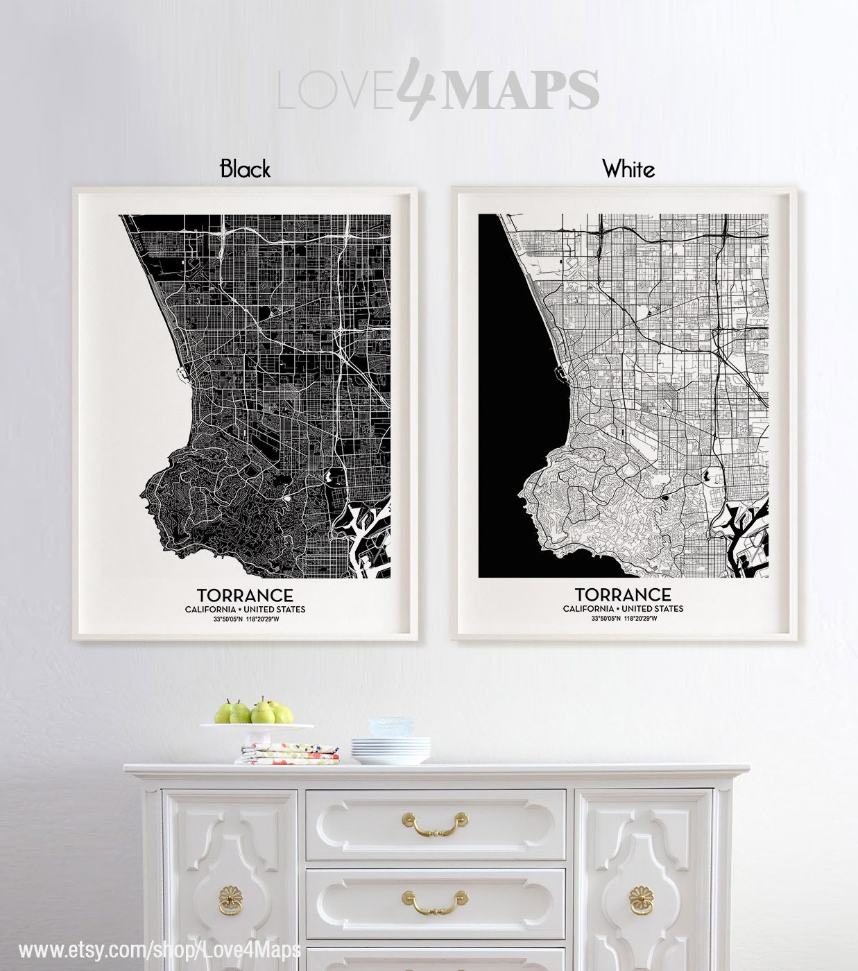 Torrance California Map Torrance City Print Torrance Poster - Etsy