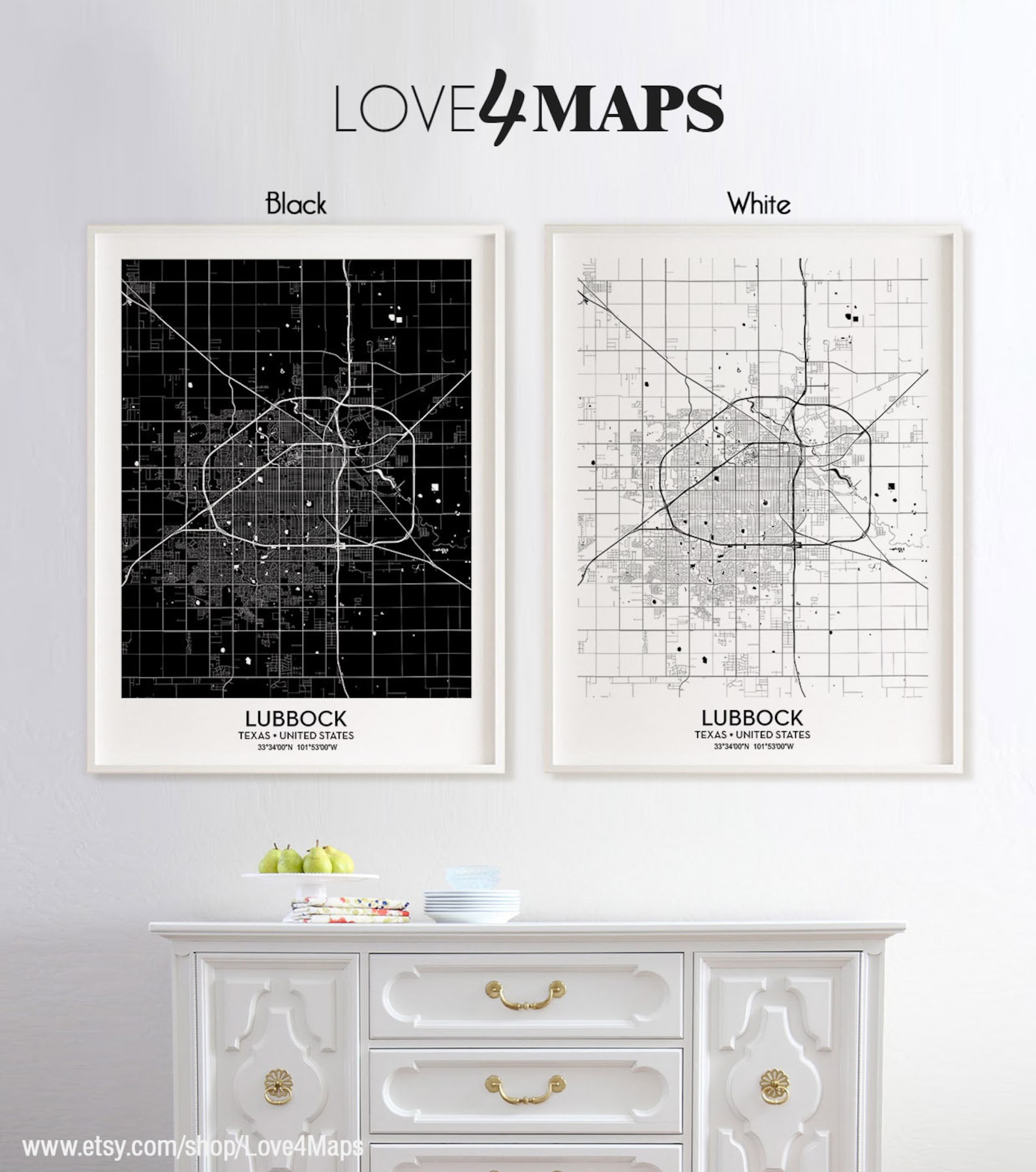 Lubbock Texas Map Lubbock City Print Lubbock Poster | Etsy