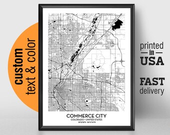 Commerce City Map - Etsy