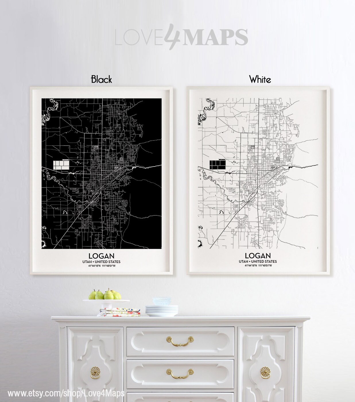 Logan Utah Map Logan City Print Logan Poster Personalized - Etsy