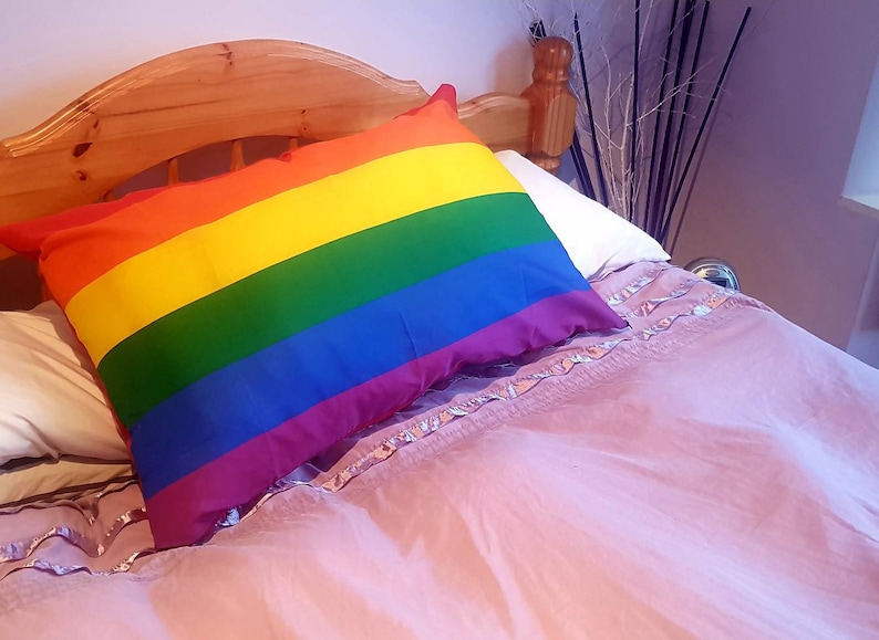 Large Gay Pride Flag Pillow Cover - Etsy