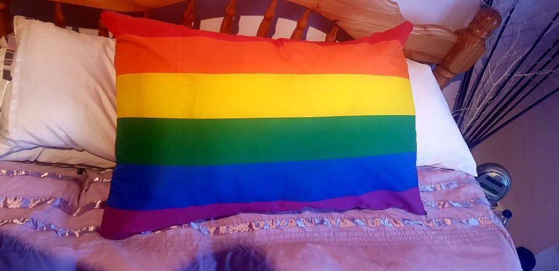 Large Gay Pride Flag Pillow Cover - Etsy