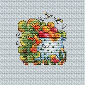 Nasturtium Cross Stitch Pattern - Etsy