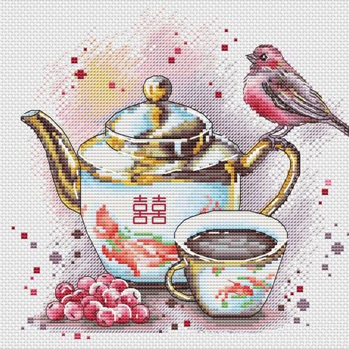 Chinese Teapot Cross Stitch Pattern Tea Cup Pattern Pdf Cross - Etsy