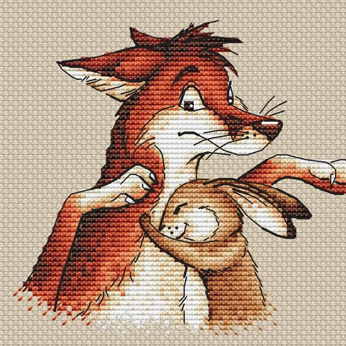 Fox and Rabbit Cross Stitch Pattern Fox and Bunny Friends - Etsy