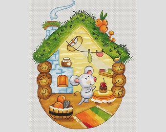 House Mouse Cross Stitch Pattern - Etsy