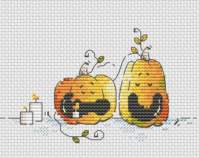 Spooky Ghosts Cross Stitch Pattern Halloween Cross Stitch Pattern ...