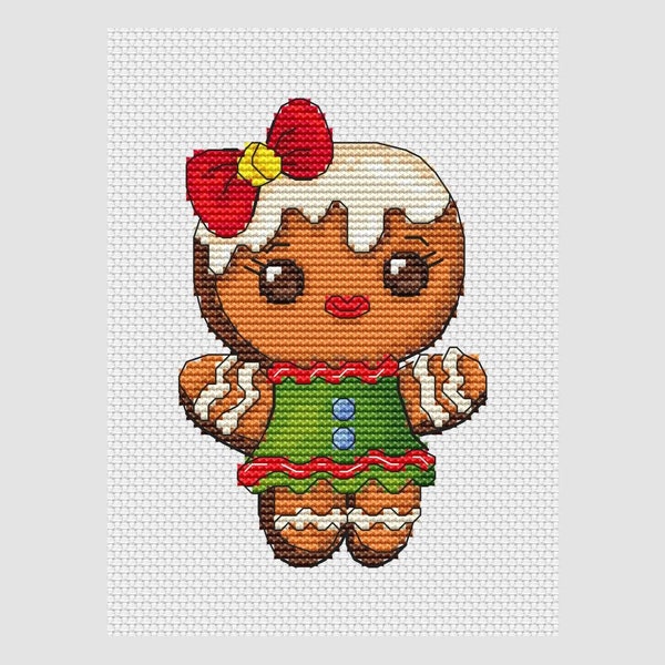 Gingerbread Cross Stitch Pattern - Etsy