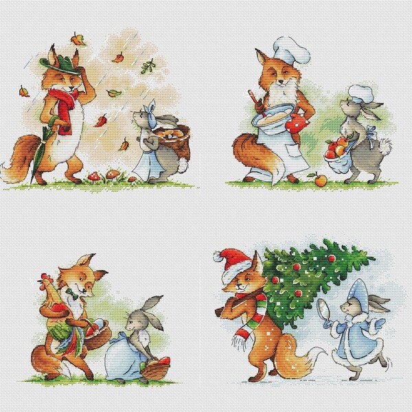 Fox and Rabbit - Etsy