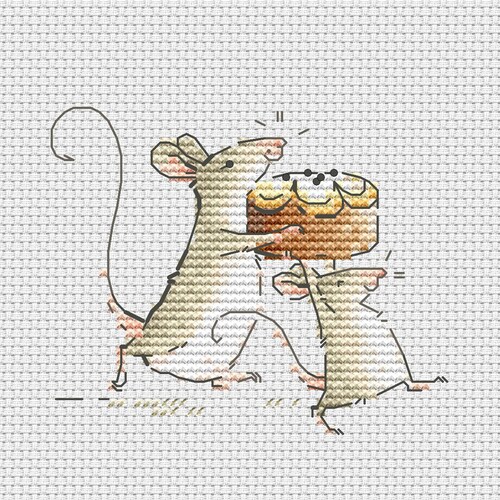 Mice With Cake Cross Stitch Pattern Cinnabon Cross Stitch - Etsy