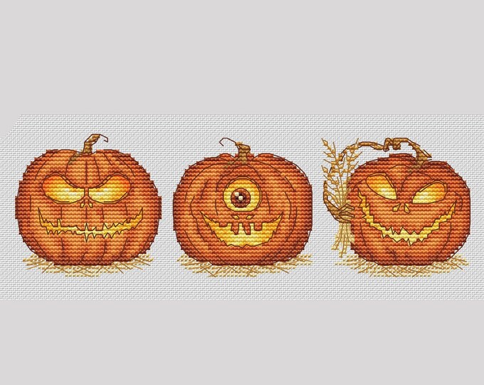 Spooky Ghosts Cross Stitch Pattern Halloween Cross Stitch Pattern ...
