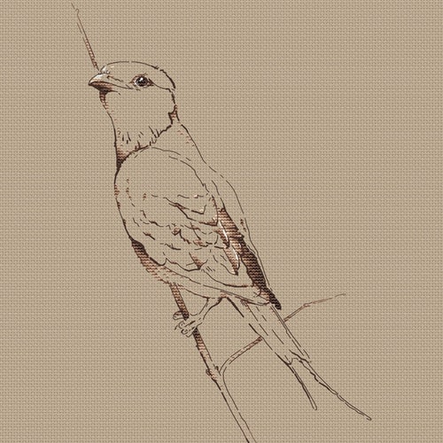 Silhouette Bird Cross Stitch Pattern Minimalistic Bird Cross - Etsy