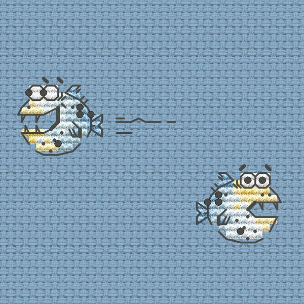 Fish Cross Stitch - Etsy