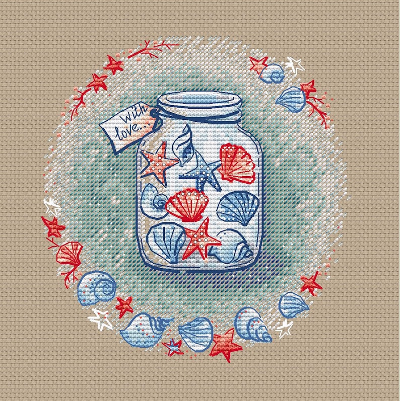 Sea Shells Cross Stitch Pattern Shell Cross Stitch Memories in - Etsy ...