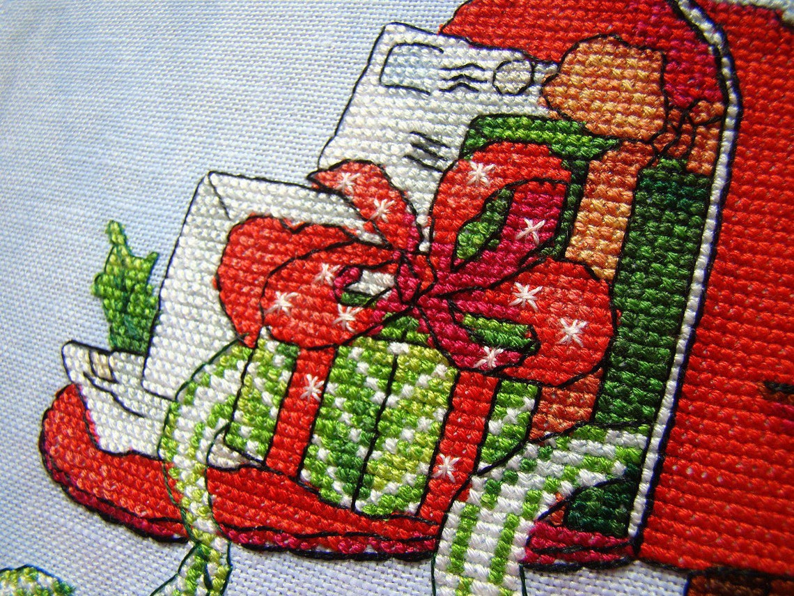 Christmas Mail Cross Stitch Pattern Red Mailbox Cross Stitch | Etsy