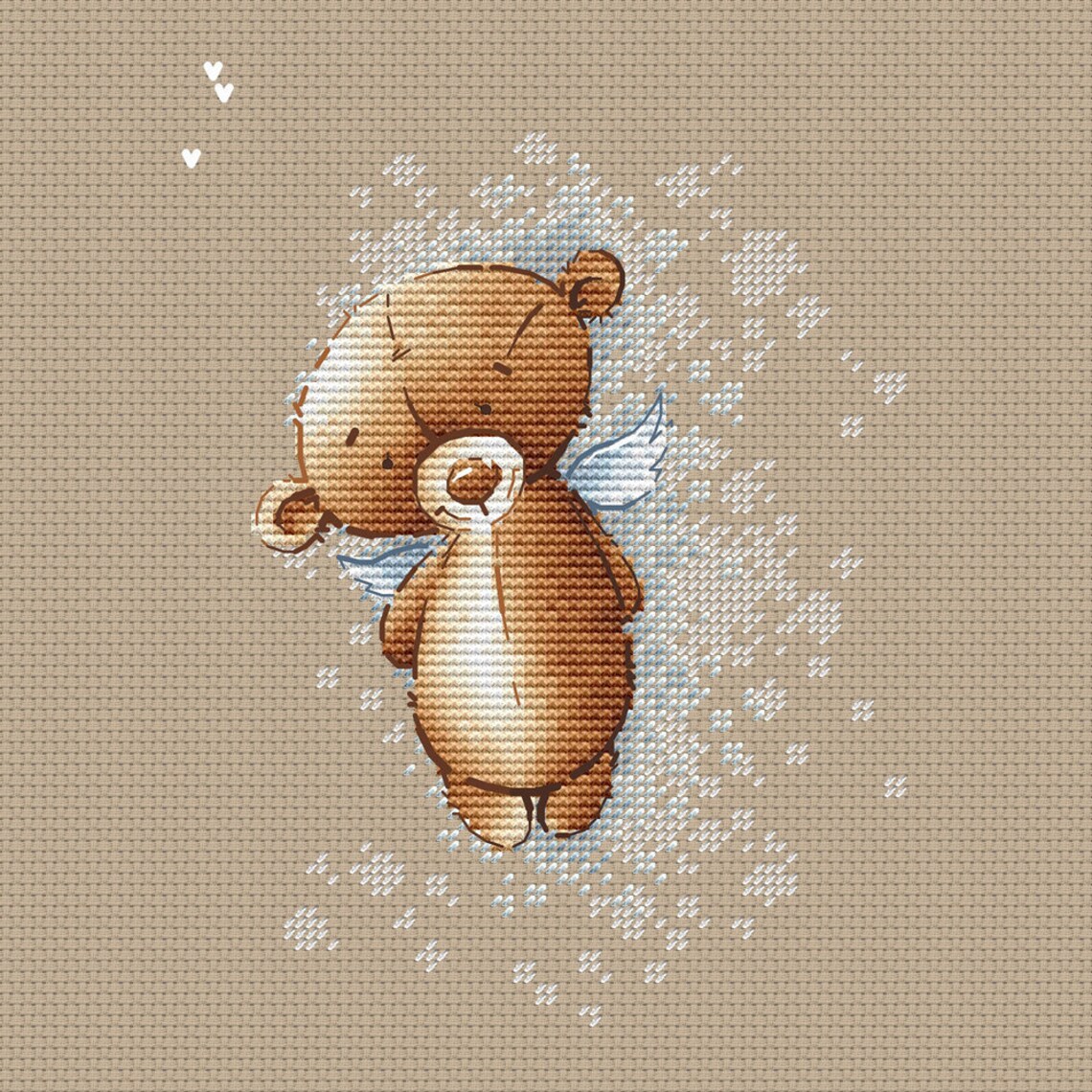 Bear Plush Toy Cross Stitch Pattern Baby Angel Cross Stitch | Etsy