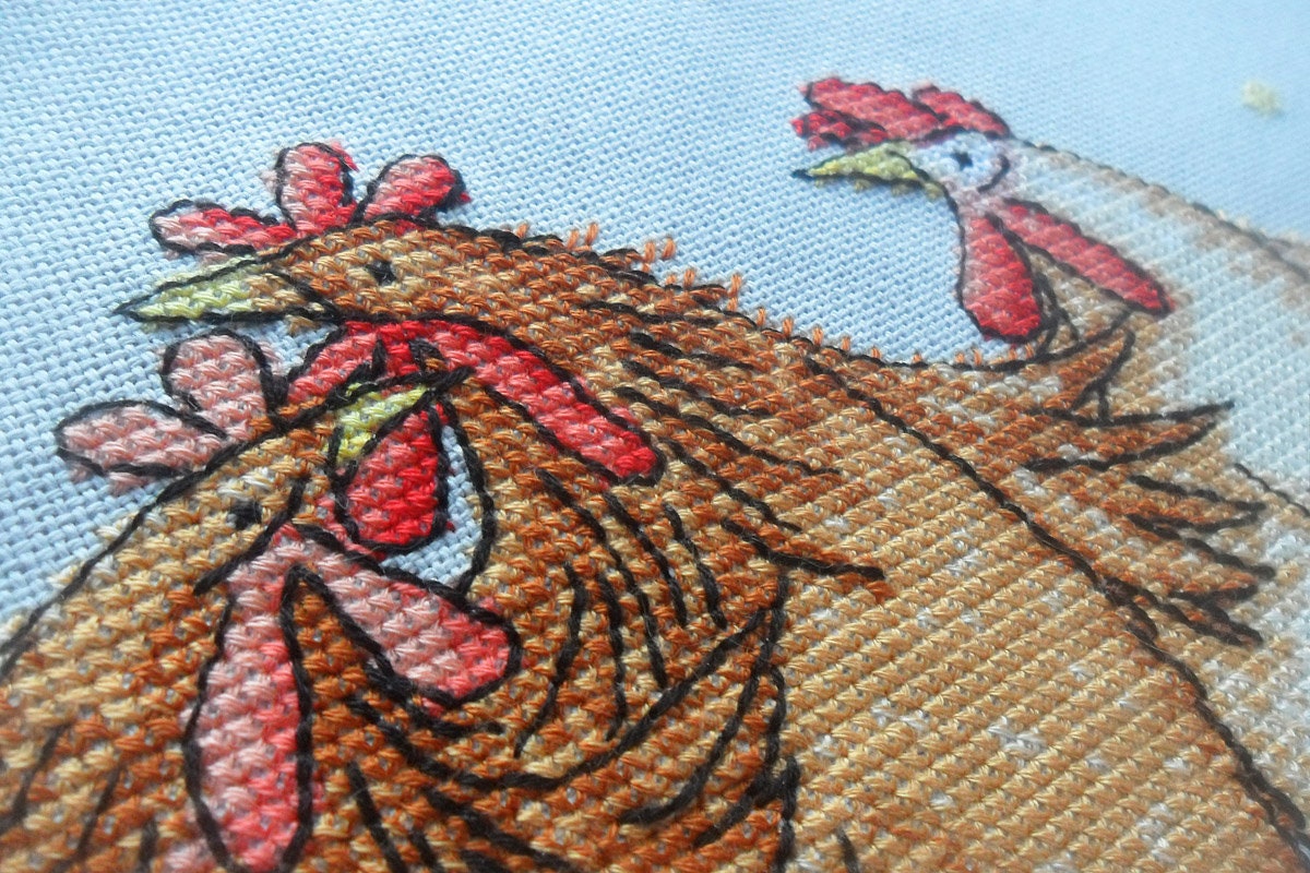 Hen Cross Stitch Pattern Chicken Instant Download Pdf Pattern - Etsy UK