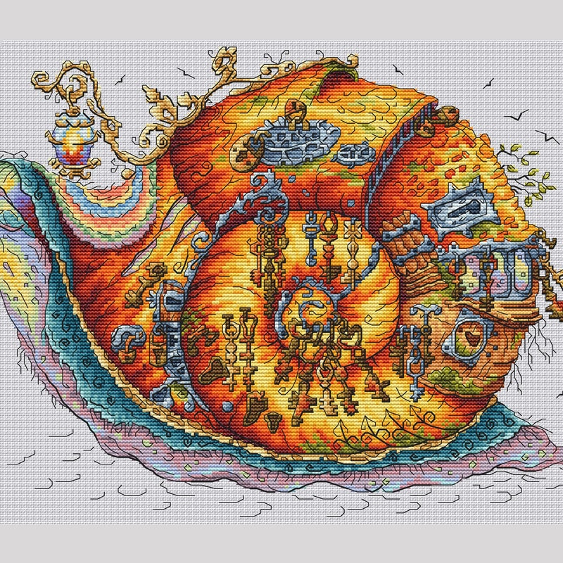 Snail Cross Stitch - Etsy