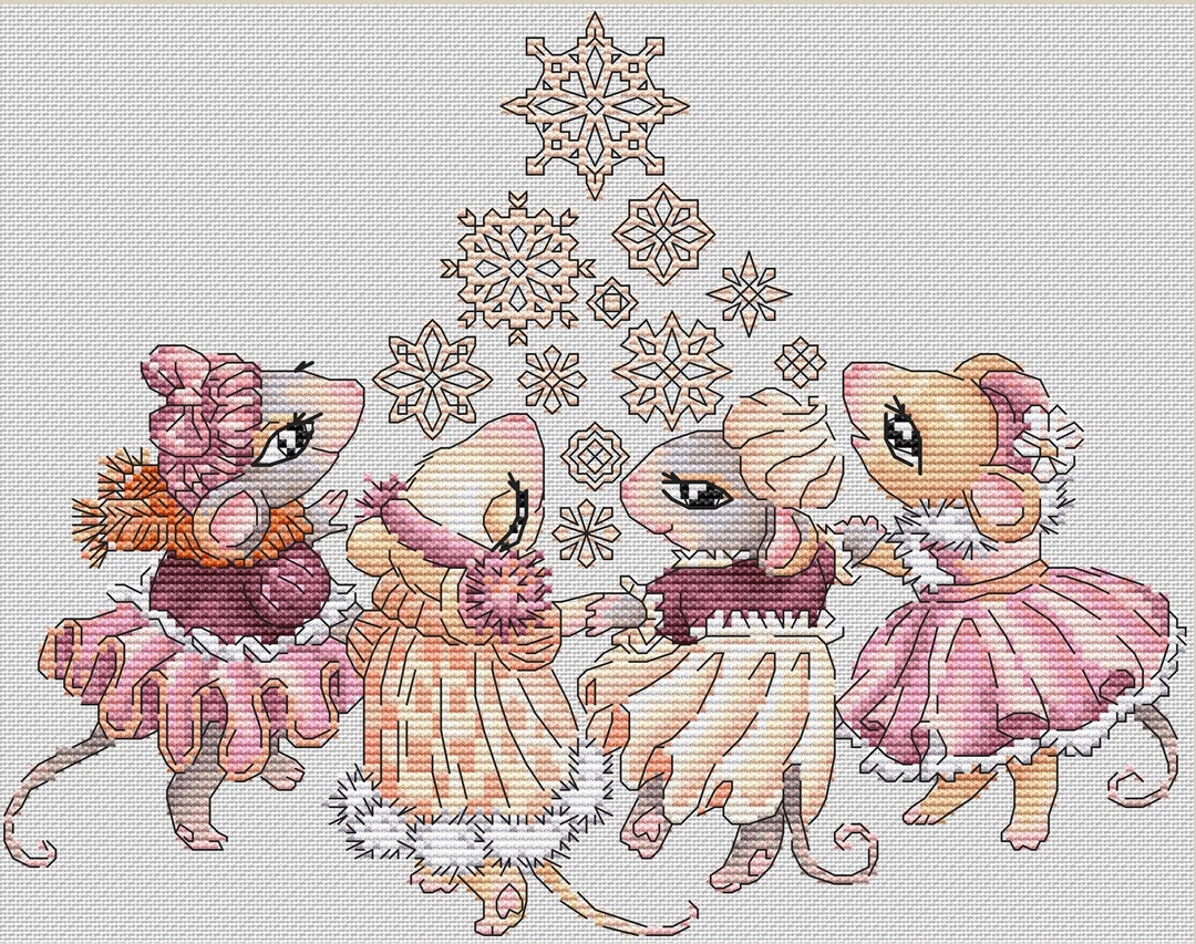 Dancing Mice Cross Stitch Pattern - Etsy