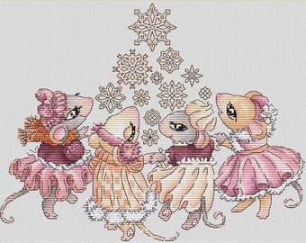 Christmas Mice Counted Cross Stitch Pattern - Etsy