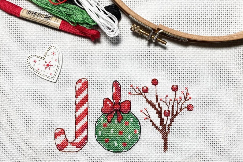 Word Joy Cross Stitch Pattern - Etsy