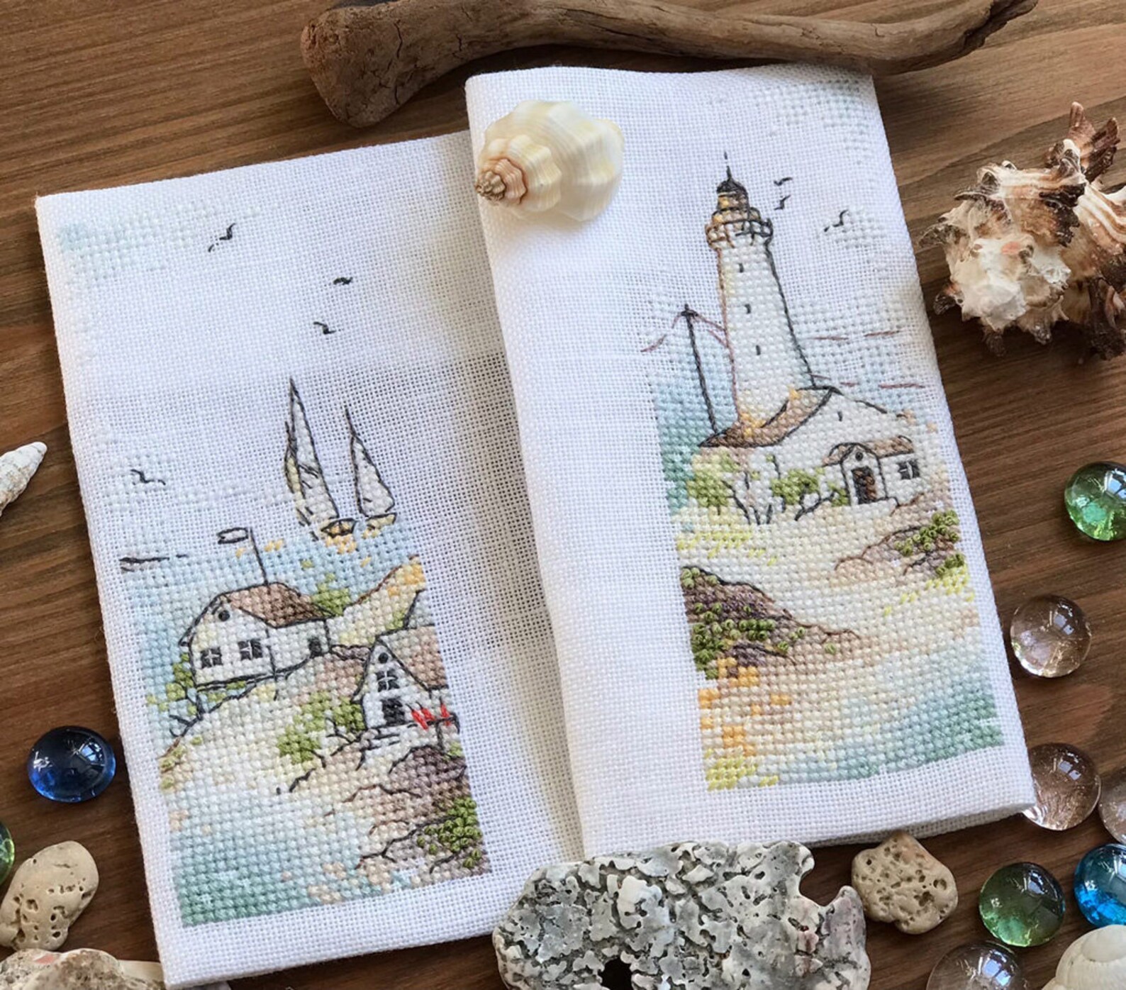 Seashore Landscape Cross Stitch Pattern Summer Sea View Cross - Etsy