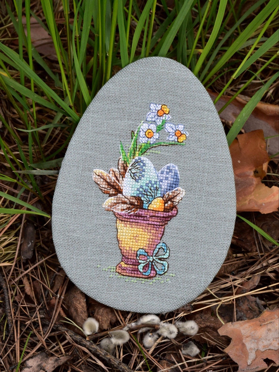 Beautiful Easter Cross Stitch Pattern Easy Easter Cross Stitch | Etsy