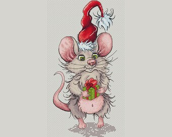 Merry Mouse Cross Stitch - Etsy