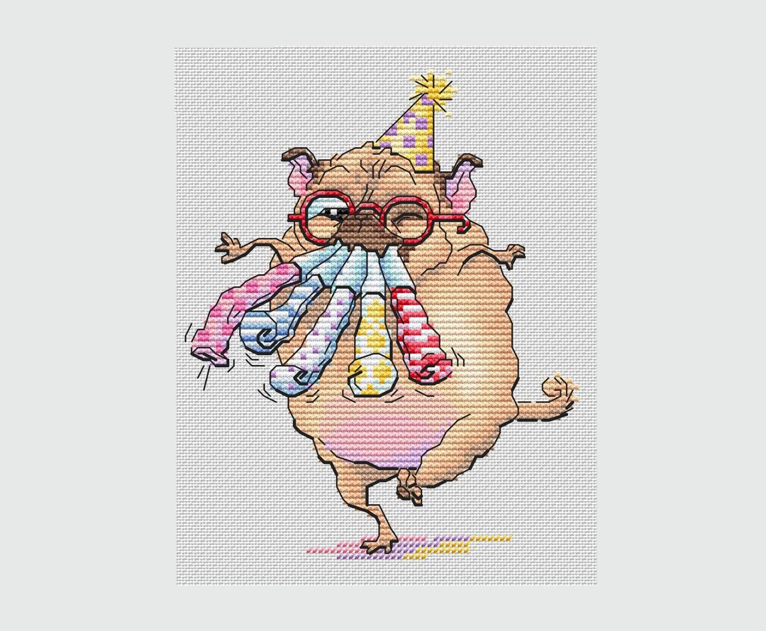 Pug Party Cross Stitch Pattern - Etsy