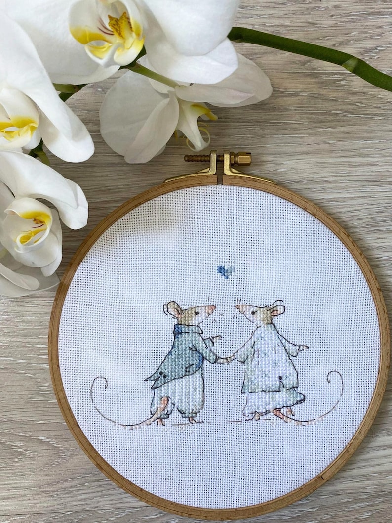 Mice Couple Cross Stitch Pattern Wedding Gift Cross Stitch - Etsy