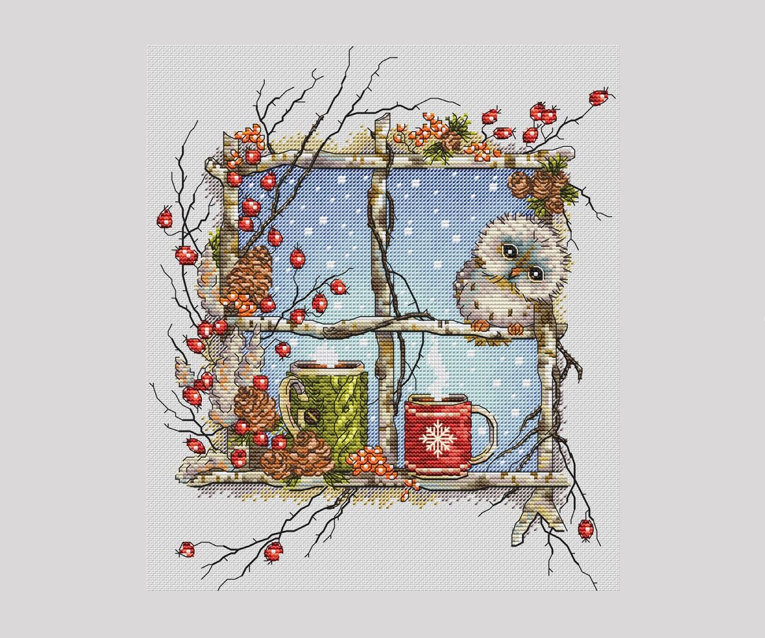 Christmas Window Cross Stitch Pattern - Etsy