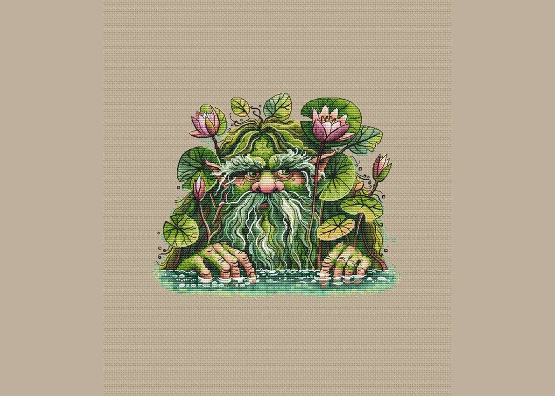 Whimsical Old Man Cross Stitch Pattern - Etsy