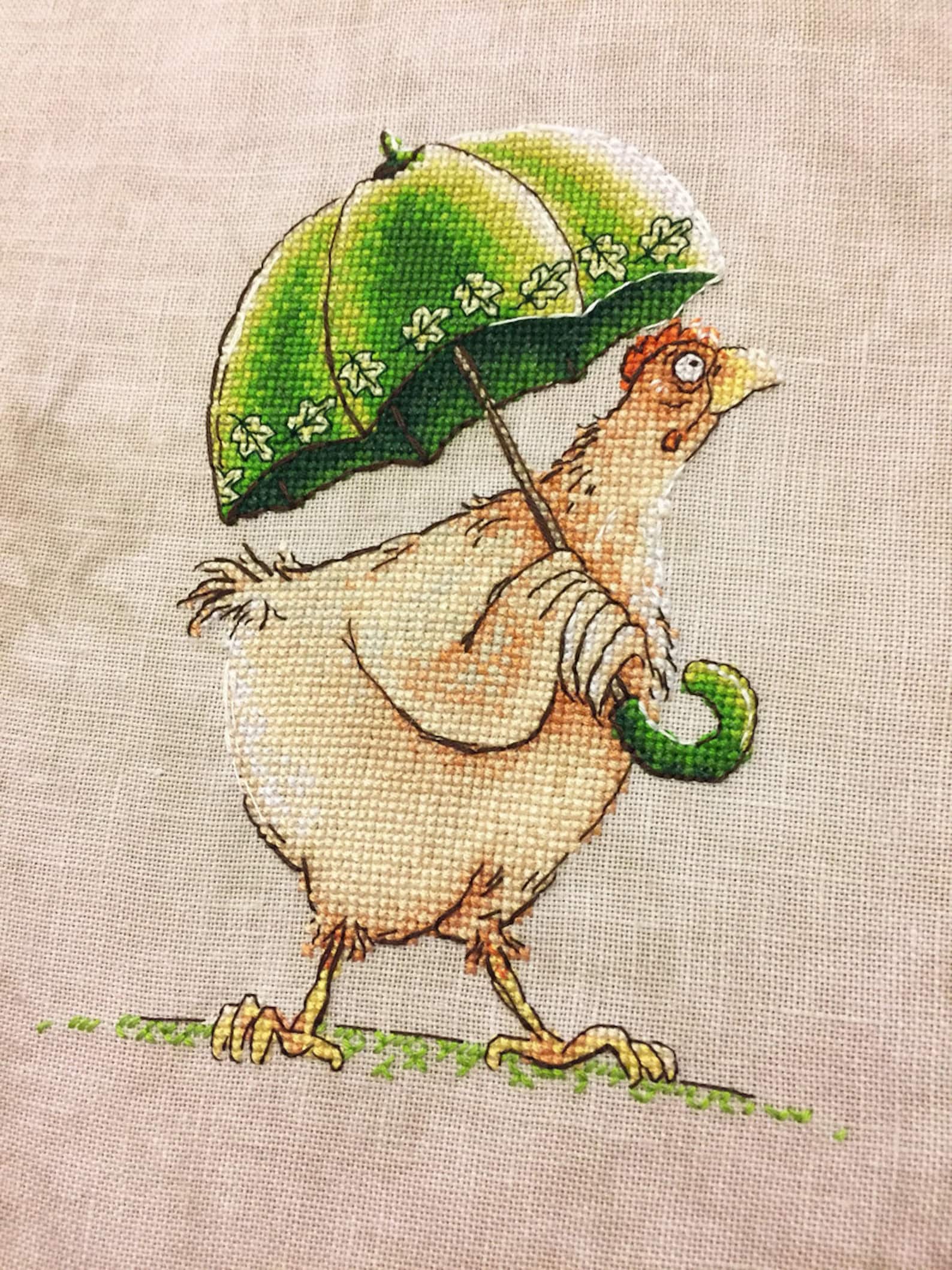 Lady Hen Cross Stitch Pattern Hen Instant Download Pdf Pattern Chicken ...