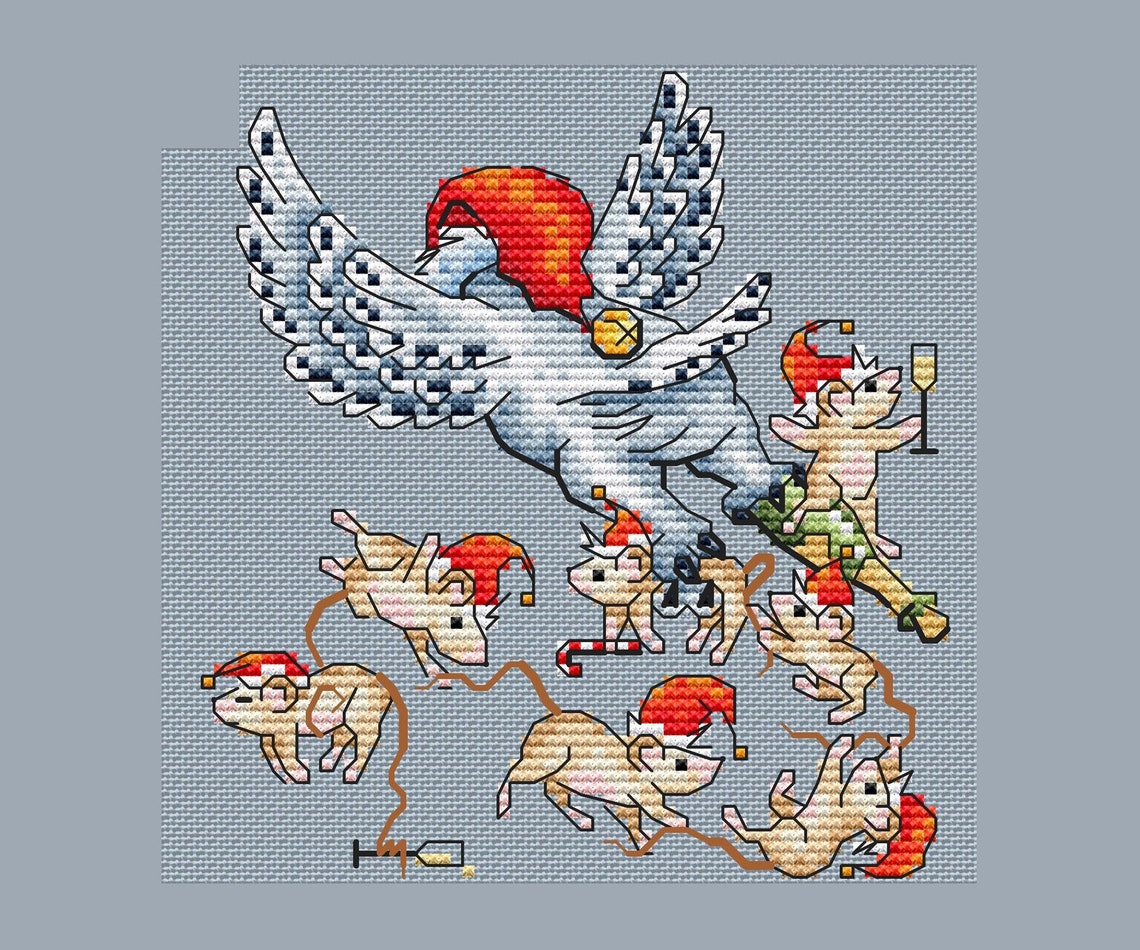 Christmas Party Cross Stitch Pattern - Etsy