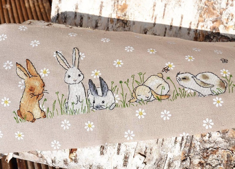 Cute Rabbits Cross Stitch Pattern - Etsy