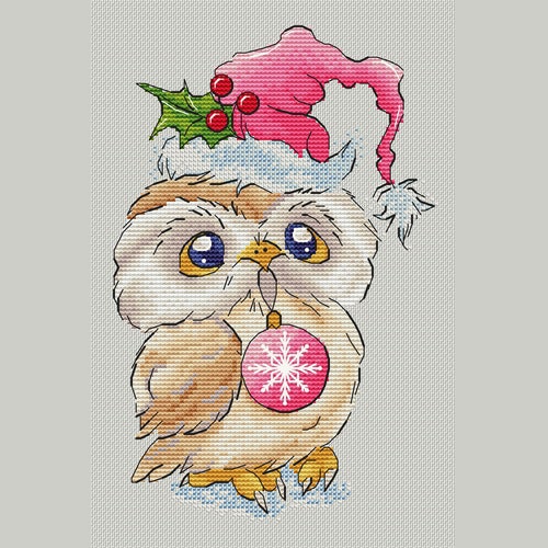Cross-stitch Scheme Christmas Owl Embroidery Pattern PDF - Etsy