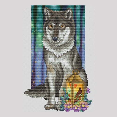 Wolf PDF Counted Cross Stitch Pattern Wolves Family Animals - Etsy