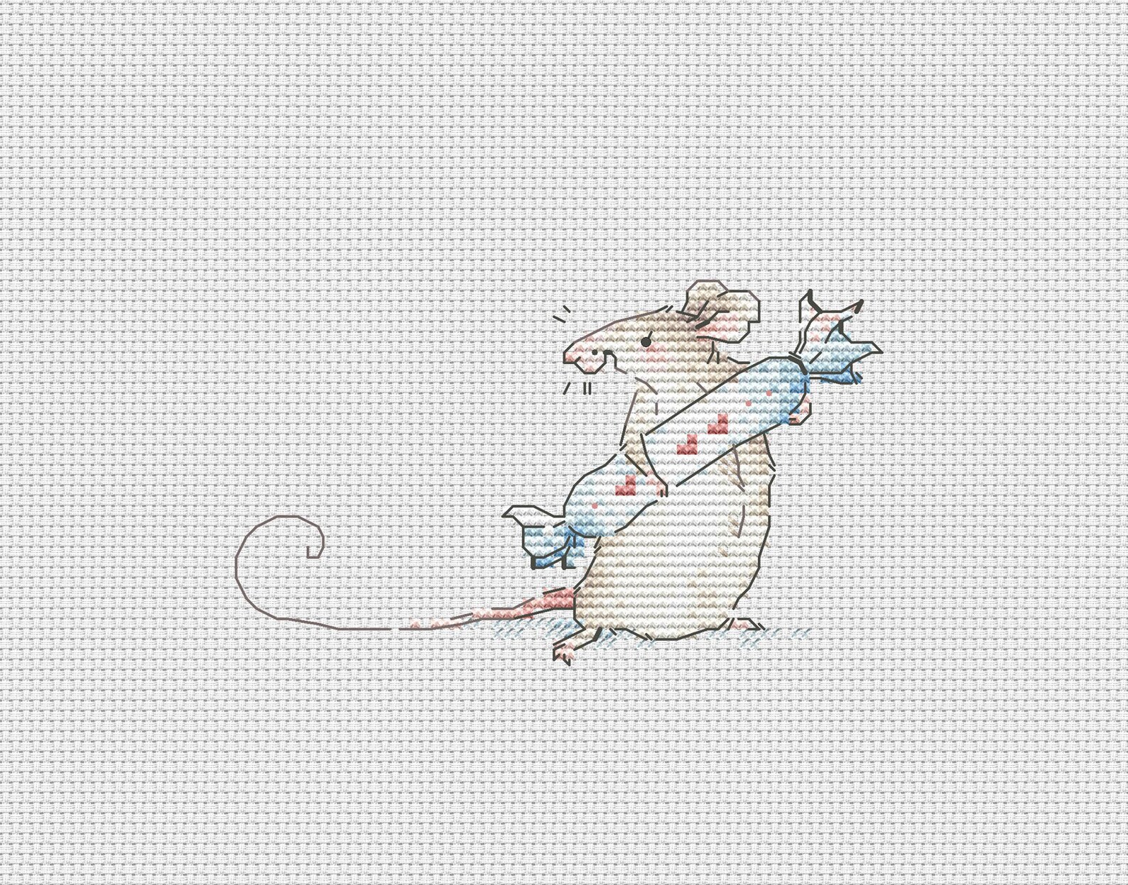 Mouse With Cupcake Set Cross Stitch Pattern - Etsy