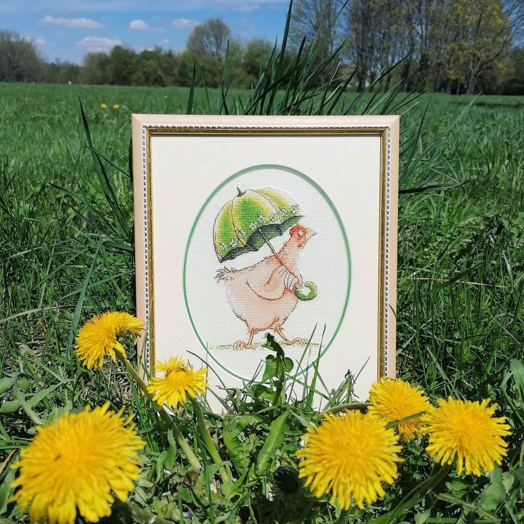 Lady Hen Cross Stitch Pattern Hen Instant Download Pdf Pattern Chicken ...