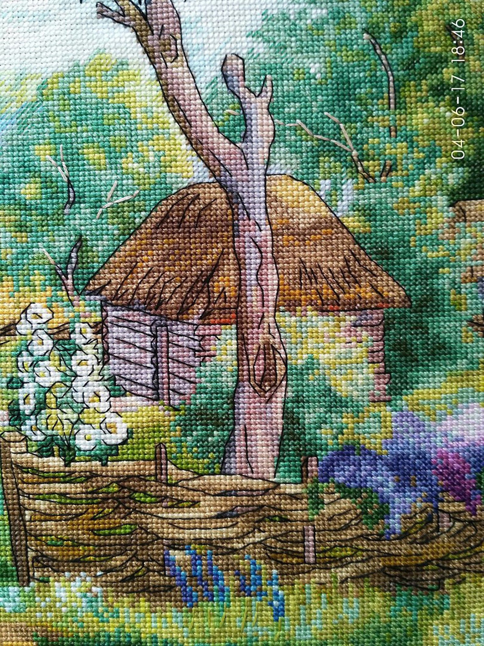 Countryside Cross Stitch Pattern Ukrainian Village Cross - Etsy